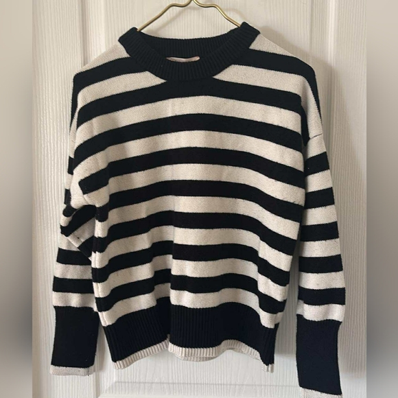 Philosophy | Sweaters | Philosophy Monochrome Striped Crewneck Sweater ...